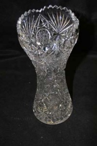 antique glass repair broken cut glass vase | Bruening Glass Works