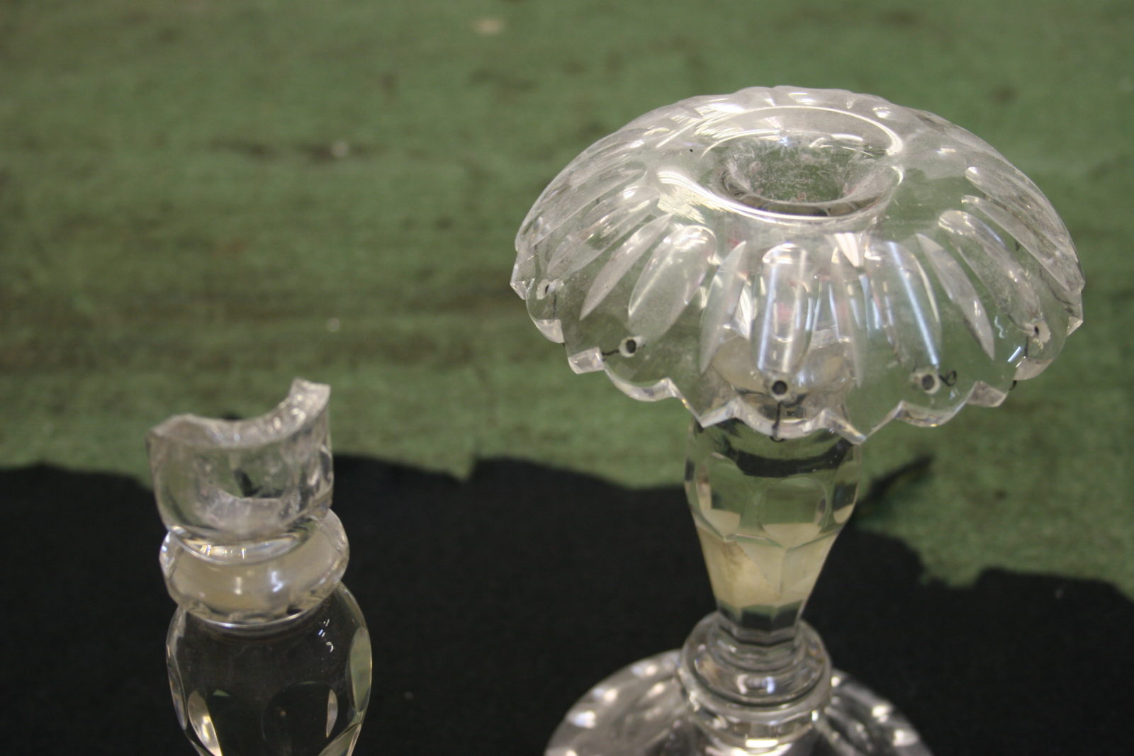 Crystal Candlestick repair - Project Repair Gallery | Bruening Glass Works