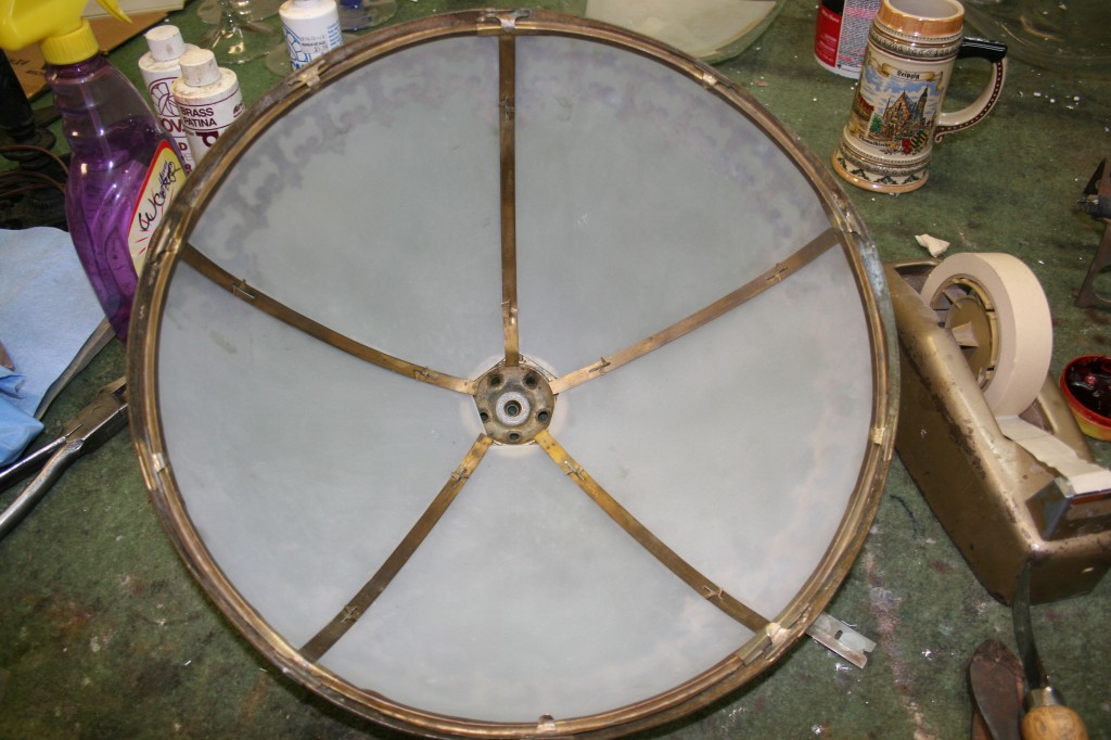 Antique Bent Glass Panel Lamp Repair | Bruening Glass Works