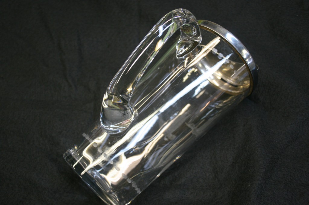 crystal repair chipped and cracked pitcher | Bruening Glass Works