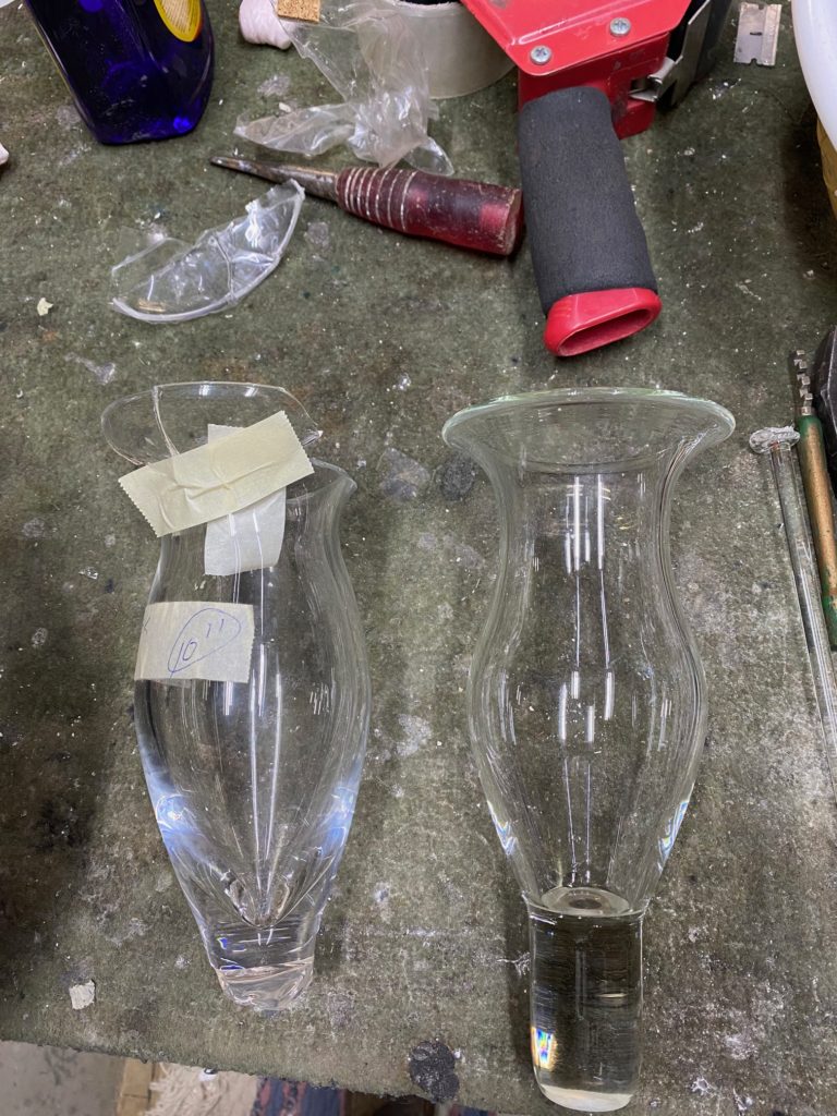 CHIPPED CRYSTAL VASE REPAIR DAUM | Bruening Glass Works